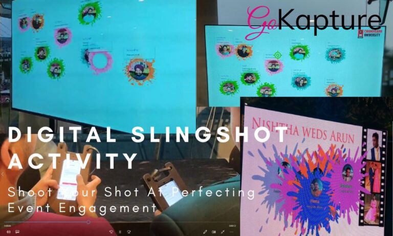Digital slingshot activity for event engagement
